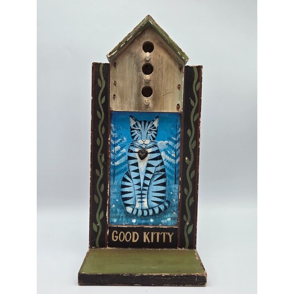 Midwest Of Cannon Falls | Wall Decor | Vtg Schifferl Midwest Cannon Falls Wood Cat Wall Shelf ...